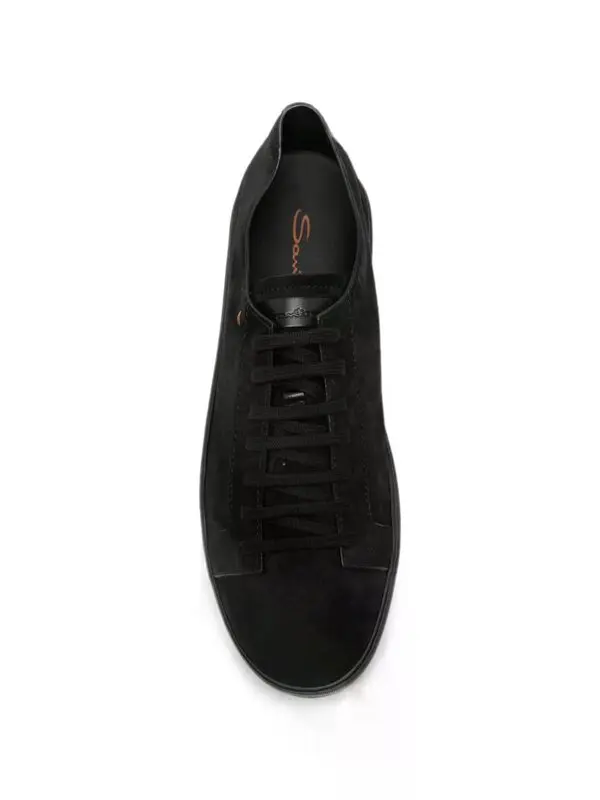 Santoni Suede Lace-up Sneakers