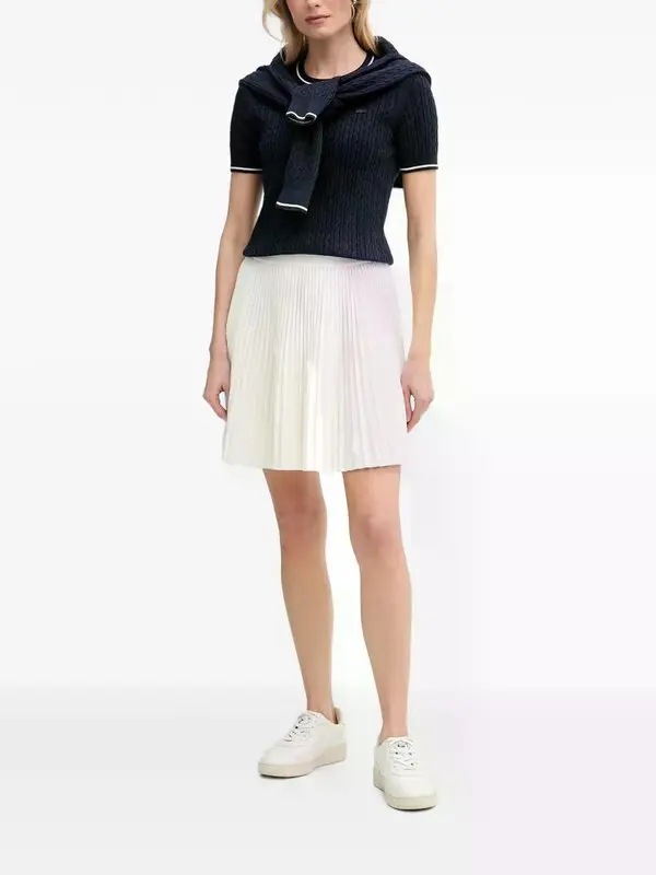 Lacoste Cable Knit Short Sleeve Crewneck Sweater