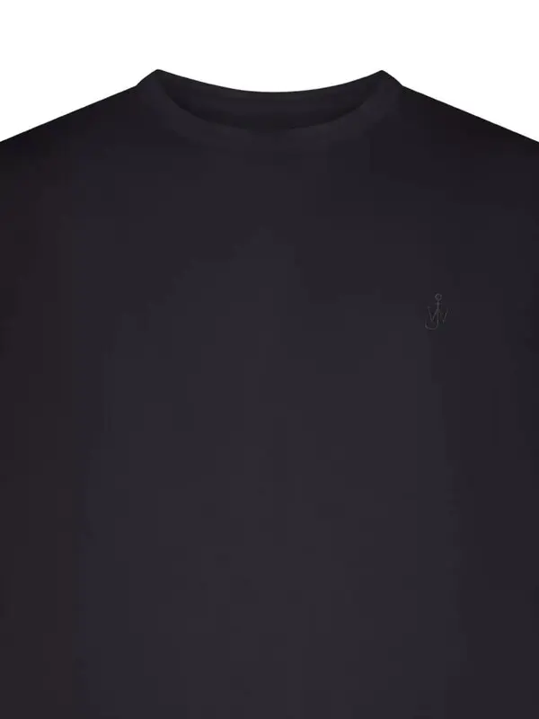 JW Anderson Anchor-embroidered T-shirt - Black