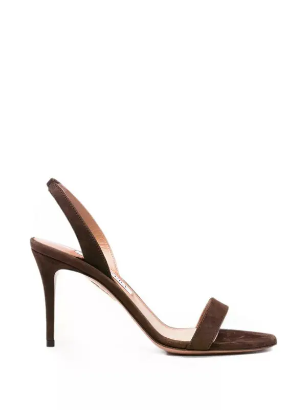 AQUAZZURA So Nude Suede Slingback Sandals