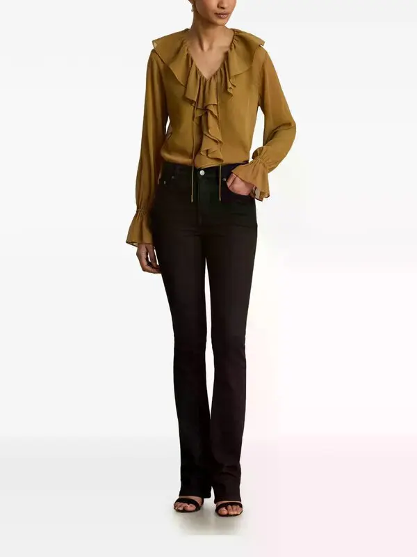 Ralph Lauren Ruffled Crinkle Blouse