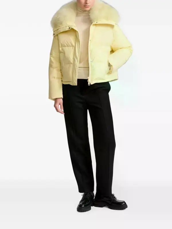 YVES SALOMON Shearling Trim Down Jacket