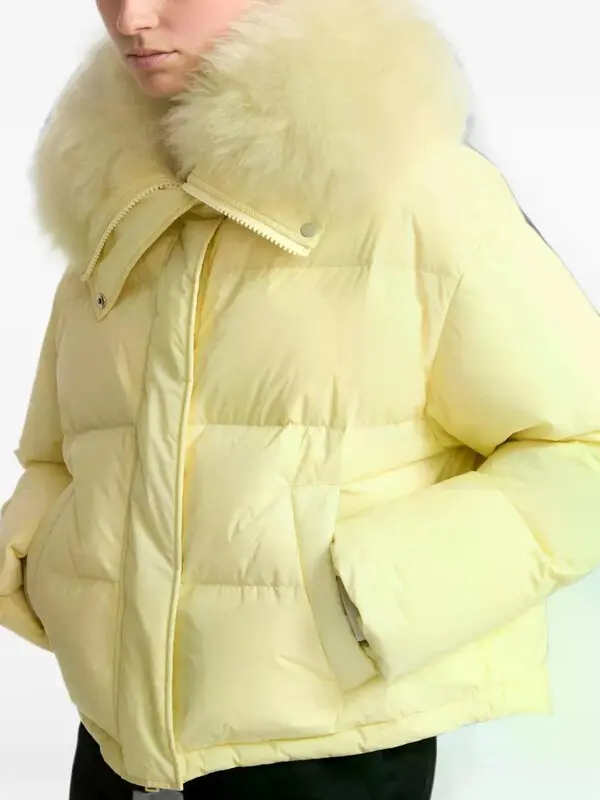 YVES SALOMON Shearling Trim Down Jacket