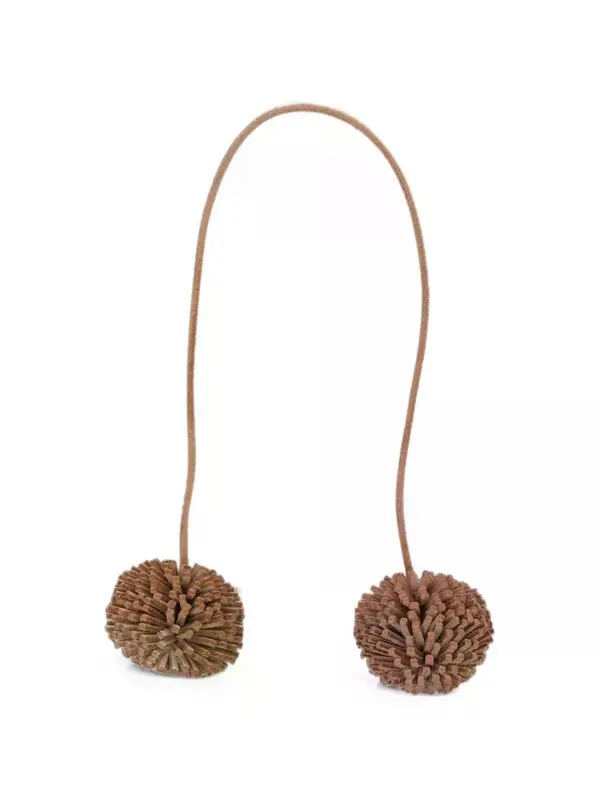 Dragon Diffusion Pom-pom Leather Charm - Neutrals