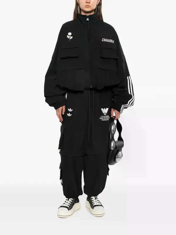 Adidas Zip-up Jacket With Drawstring Hem And Pocket Details