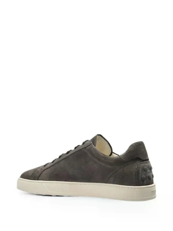 TOD'S Suede Logo-embossed Lace-up Sneakers - Grey
