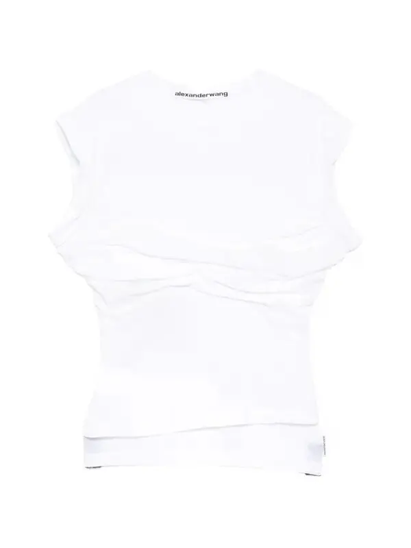 Alexander Wang Twist-bust Layered Tank - White