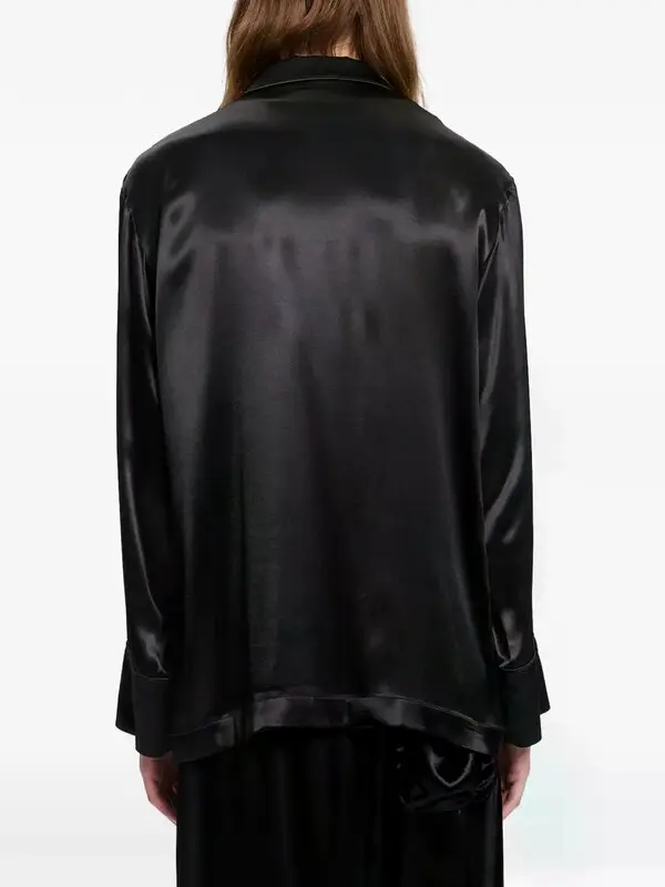 ANN DEMEULEMEESTER Satin-finish Chest-pocket Shirt