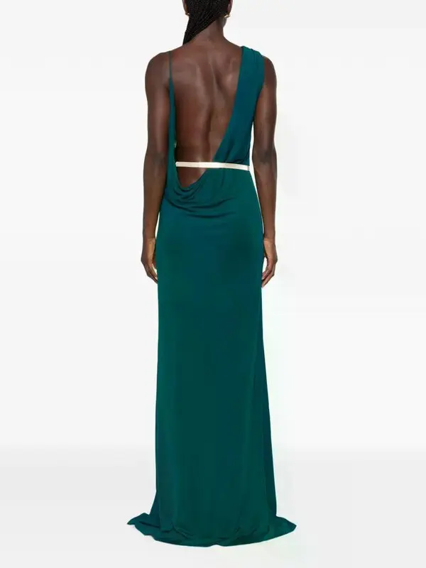 TOM FORD Asymmetrical Draped Evening Maxi Dress