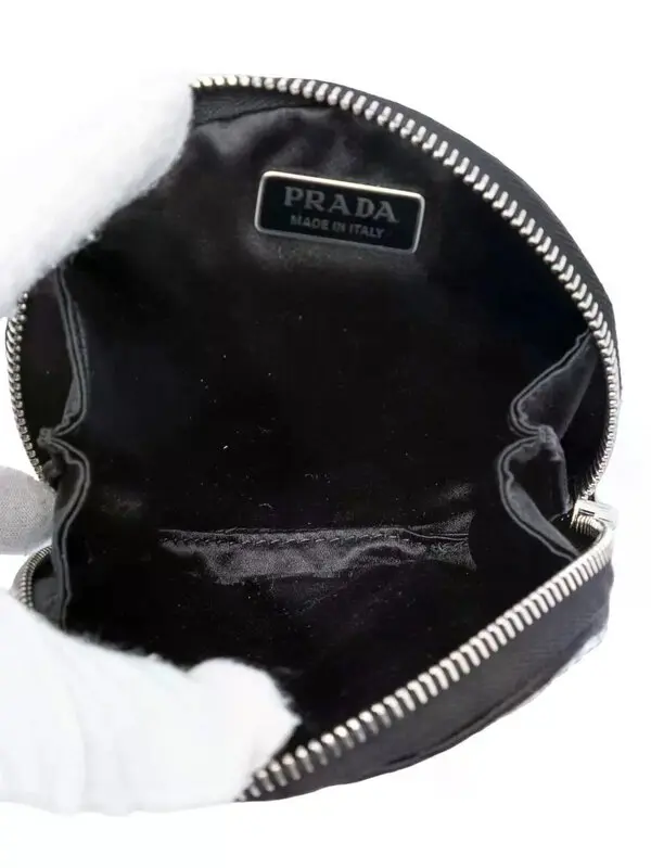 Prada Crystal Embellished Satin Round Crossbody Bag