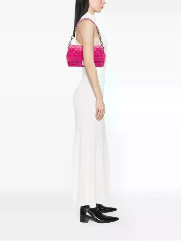 Dior Lambskin Cannage New Lock Flap Shoulder Bag - Pink