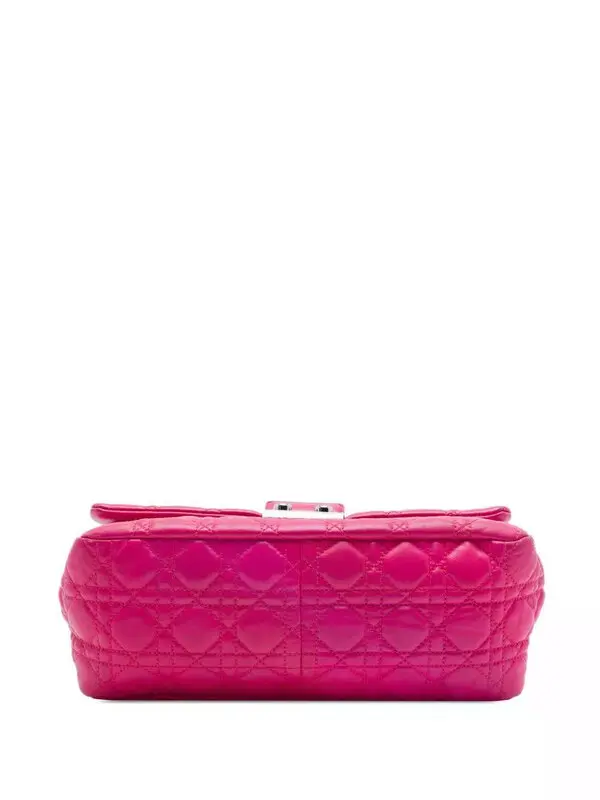 Dior Lambskin Cannage New Lock Flap Shoulder Bag - Pink
