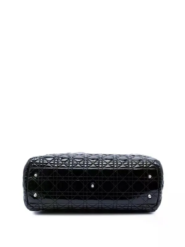Dior 2012 Large Patent Cannage Lady Soft Shopping Tote Bag