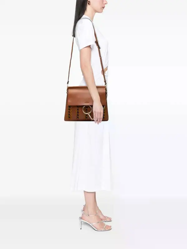 Chloé Medium Braided Leather Faye Crossbody Bag