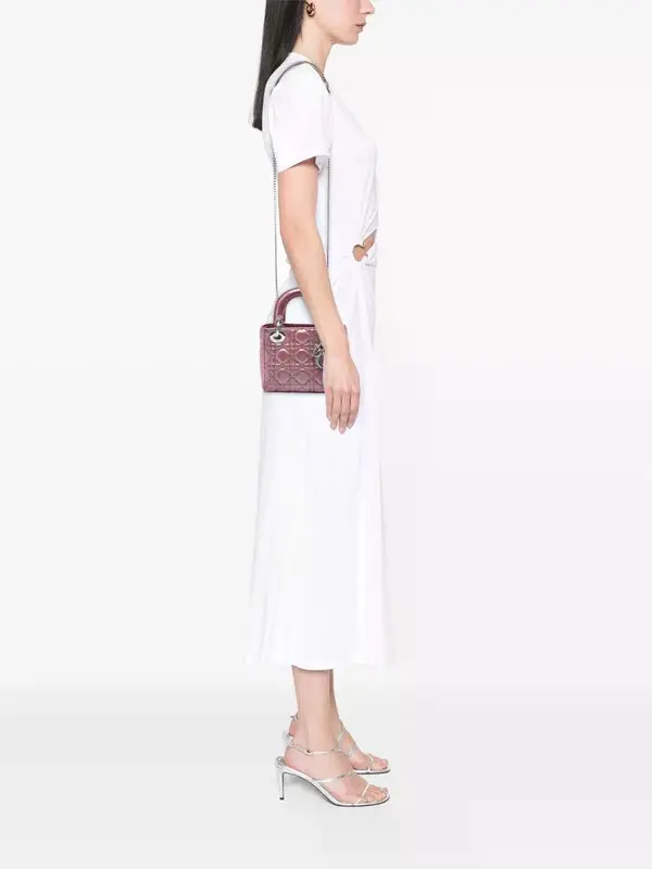 Dior Lambskin Cannage Lady Satchel - Pink
