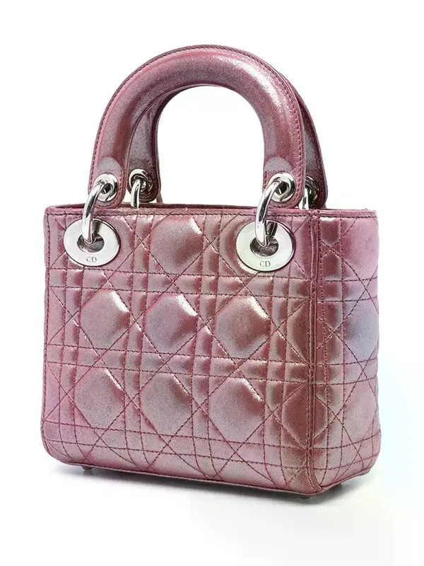 Dior Lambskin Cannage Lady Satchel - Pink