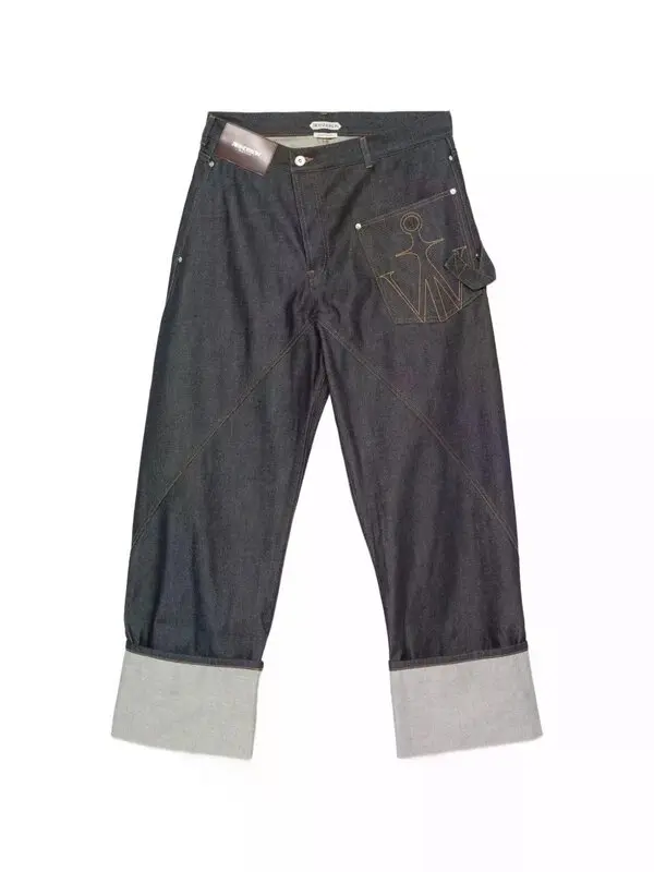 JW Anderson Wide-leg Jeans With Contrast Stitching