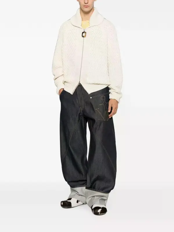 JW Anderson Wide-leg Jeans With Contrast Stitching