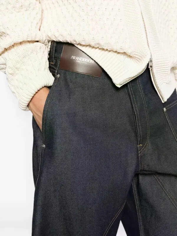 JW Anderson Wide-leg Jeans With Contrast Stitching