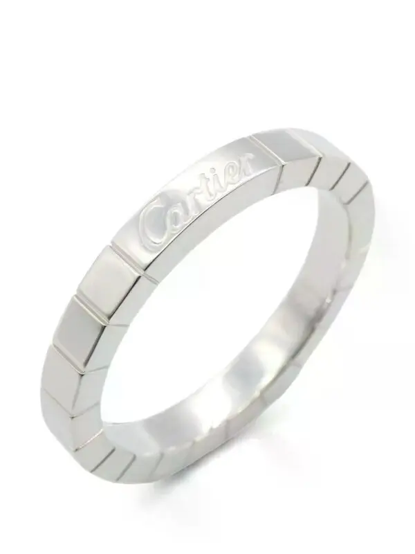 Cartier 18k White Gold Lanière Ring - Silver