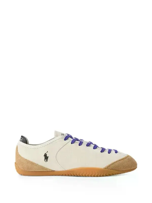 Polo Ralph Lauren Suede Panelled Logo Embroidered Sneakers