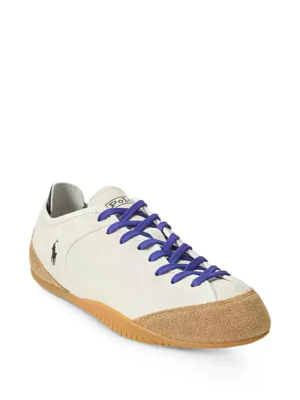 Polo Ralph Lauren Suede Panelled Logo Embroidered Sneakers