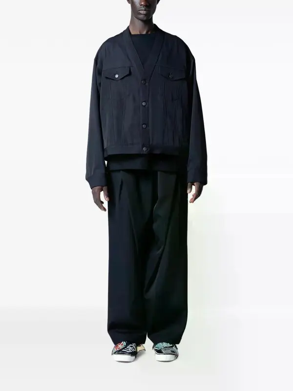 YOSHIOKUBO V-neck Button-up Jacket