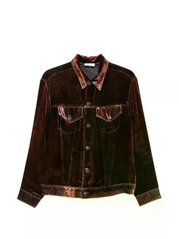 PIERRE-LOUIS MASCIA Velvet Effect Button-down Jacket