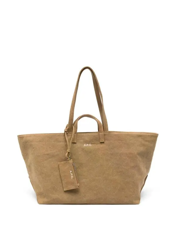 A.p.c. Drummer Logo-print Canvas Tote Bag - Neutrals