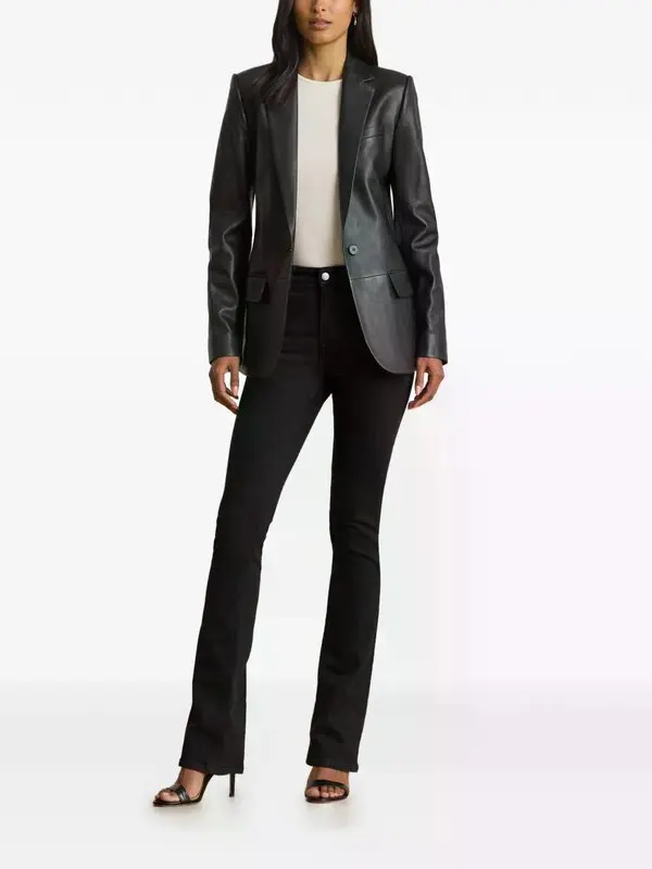 Ralph Lauren Single-button Leather Blazer