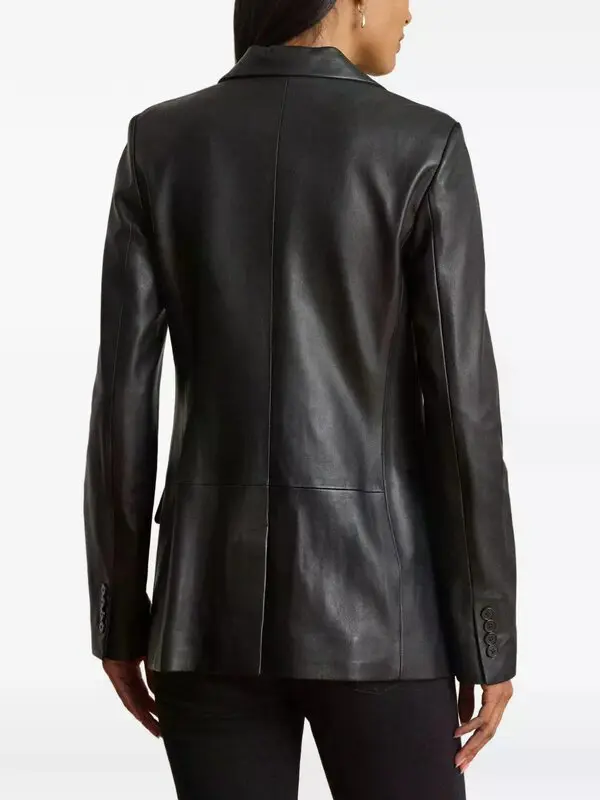 Ralph Lauren Single-button Leather Blazer