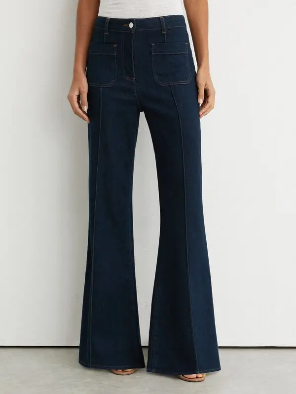 REISS Selin Mid-rise Straight-leg Jeans - Dark Blue