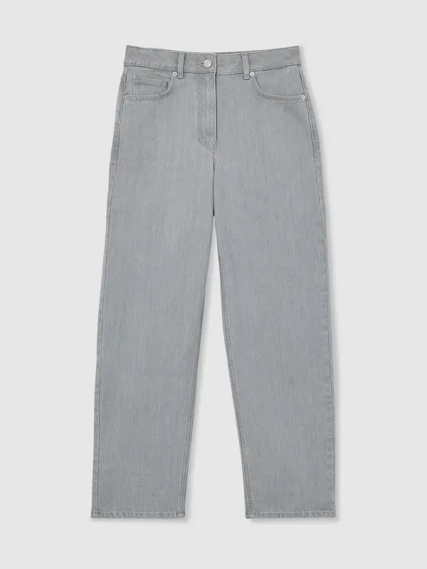REISS Selin Mid-rise Straight-leg Jeans - Grey
