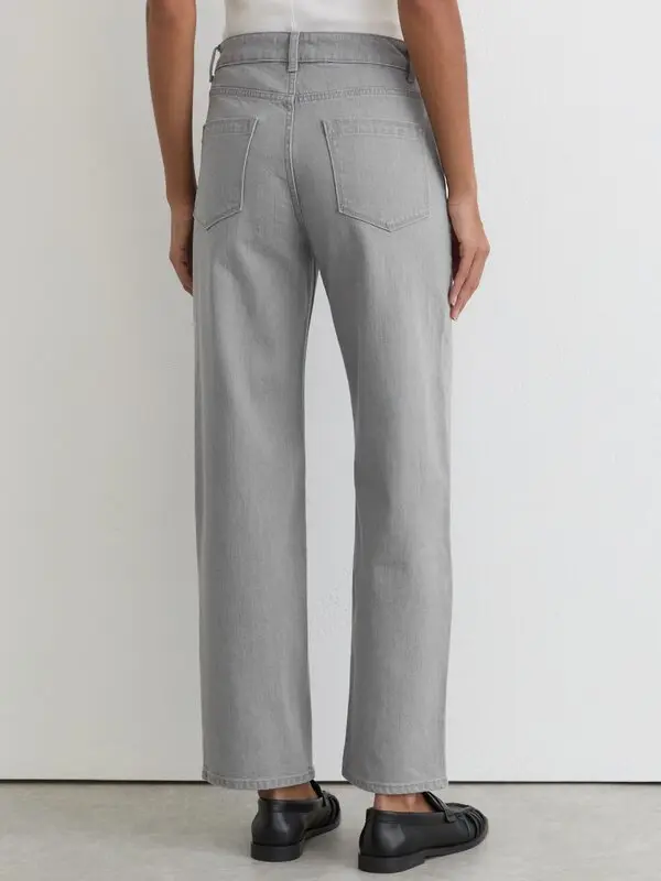 REISS Selin Mid-rise Straight-leg Jeans - Grey
