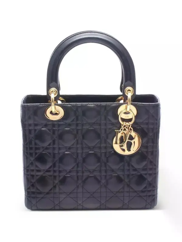 Dior 2000s Lady Cannage Handbag - Black