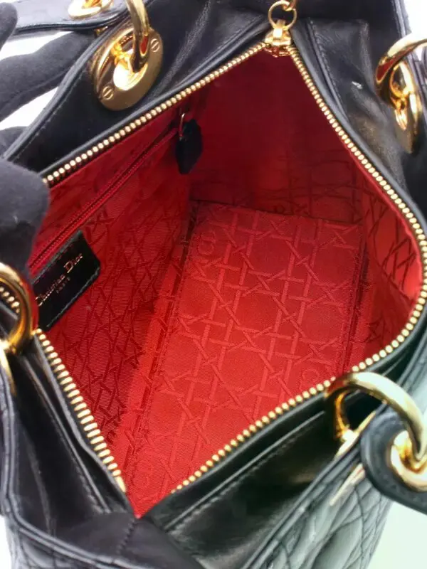 Dior 2000s Lady Cannage Handbag - Black