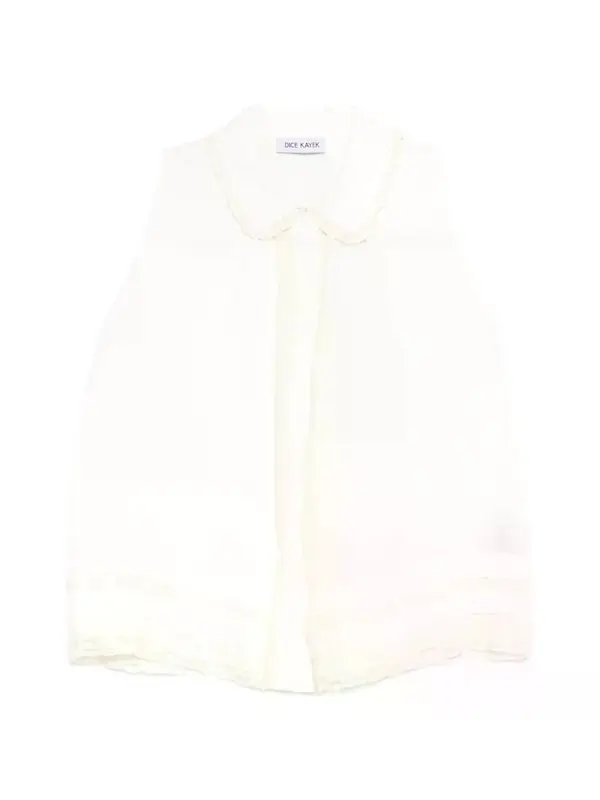 Dice Kayek Sleeveless Lace-detail Blouse