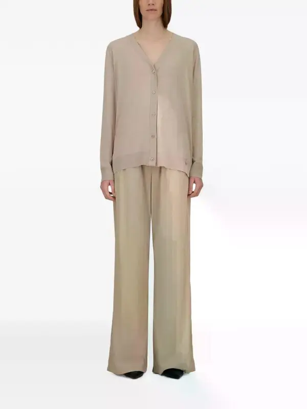 Herno Ribbed V-neck Cardigan