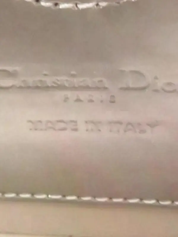 Dior Micro Metallic Patent Cannage Lady Satchel - Silver