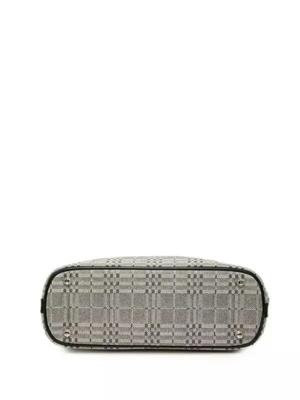 Burberry Tonal Check Canvas Tote Bag