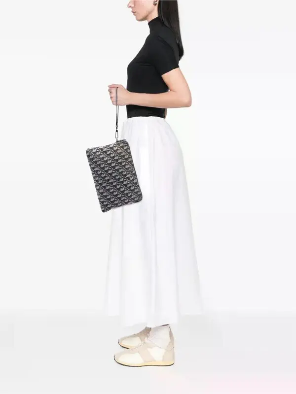 Dior Oblique Canvas Zipped Pouch Clutch Bag