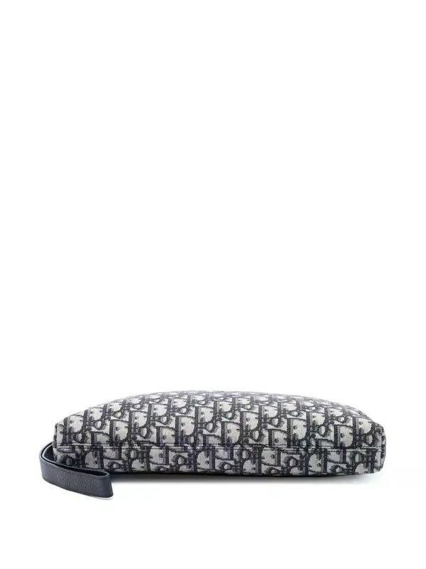 Dior Oblique Canvas Zipped Pouch Clutch Bag