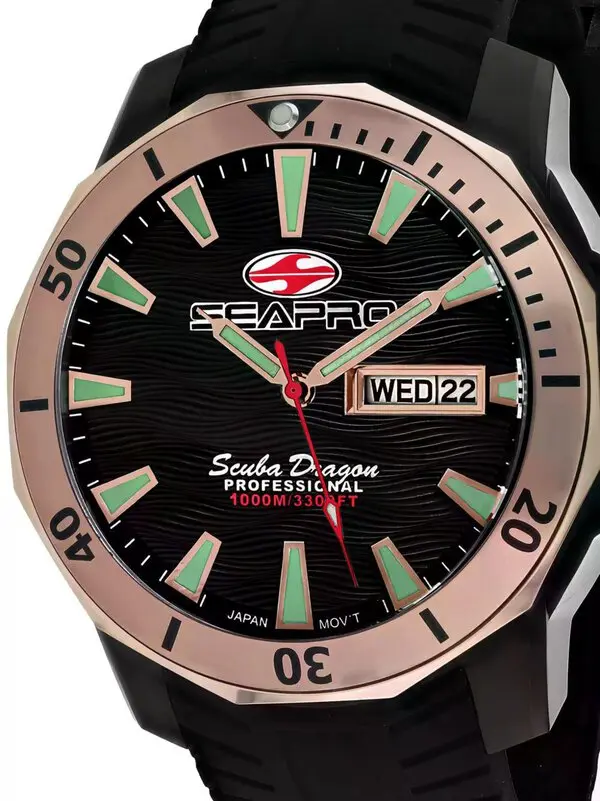 SEAPRO Scuba Dragon Diver Watch - Black