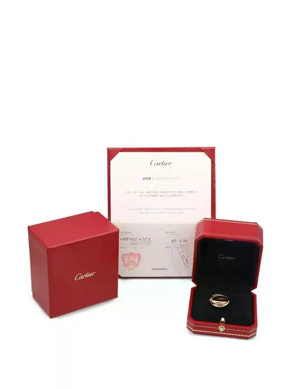 Cartier 18k Tri-color Gold Trinity Ring - Silver