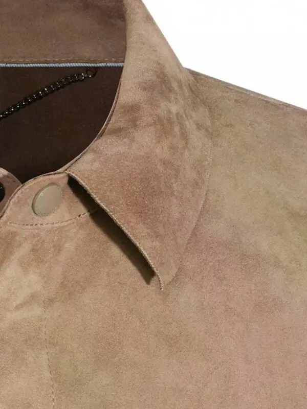 Canali Suede Chest-pocket Jacket