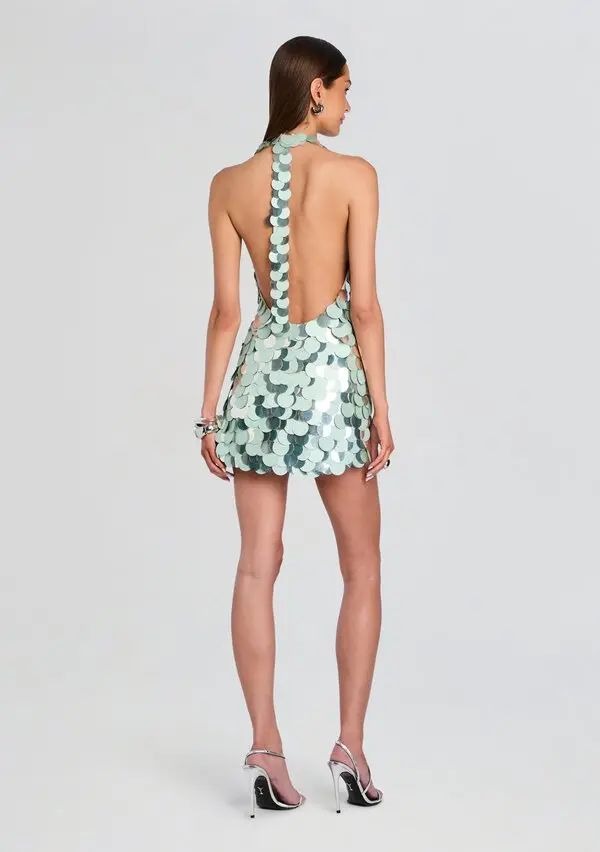 Retrofete Briggs Sequin Halter Dress