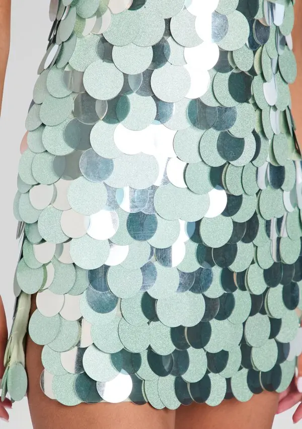 Retrofete Briggs Sequin Halter Dress