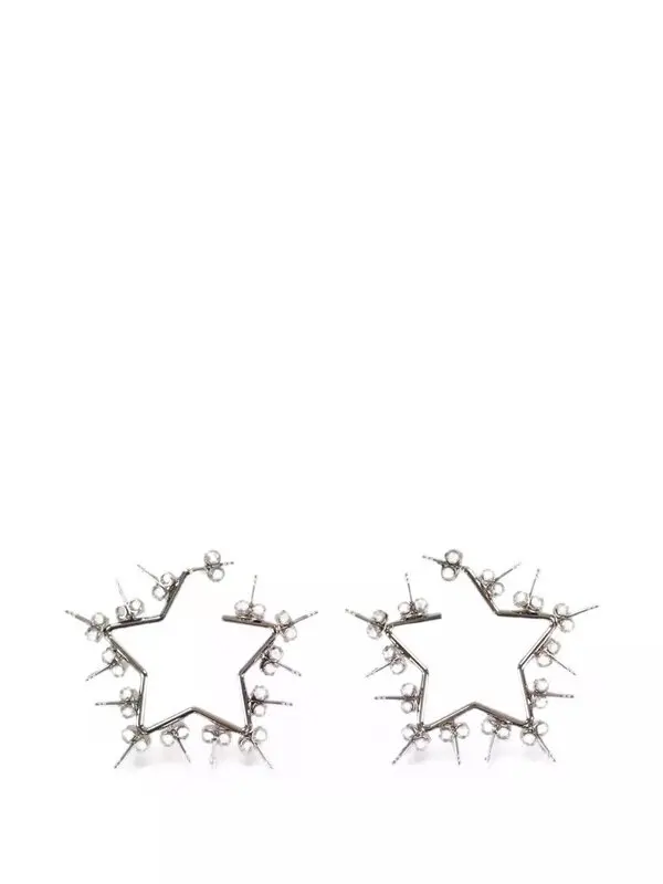 D'HEYGERE Star-shaped Multi-stud Earrings - Silver