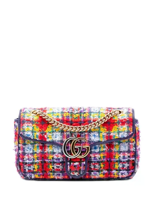 Gucci Gg Marmont Tweed Shoulder Bag