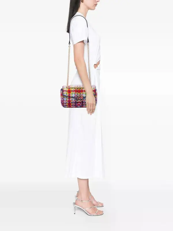 Gucci Gg Marmont Tweed Shoulder Bag